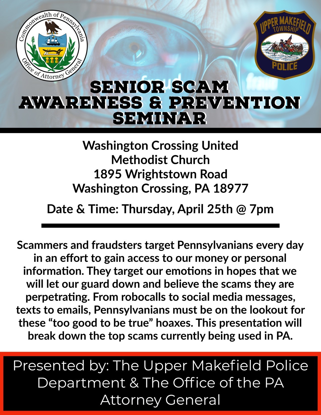 UMT PD offers Senior Scam Awareness & Prevention Seminar | Upper ...